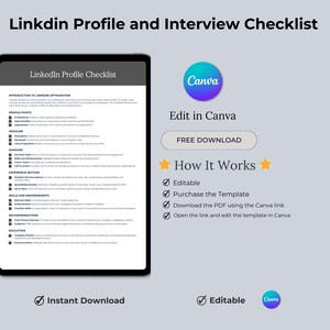 Linkedin Profile and Interview Preparation Checklist, Level up Career ...