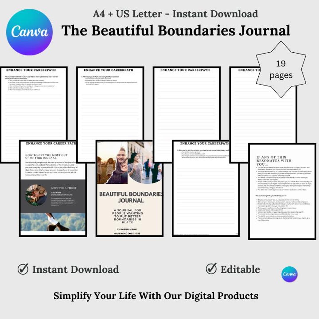 Beautiful Boundaries Journal, Positive Change Boundaries, Personal ...