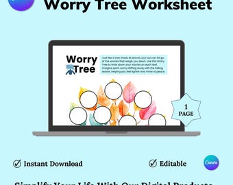 Worry Tree Printable Worksheet - Etsy