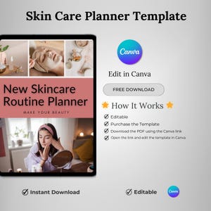 Skincare Planner Template, Selfcare Beauty Routine, Skincare Routine ...