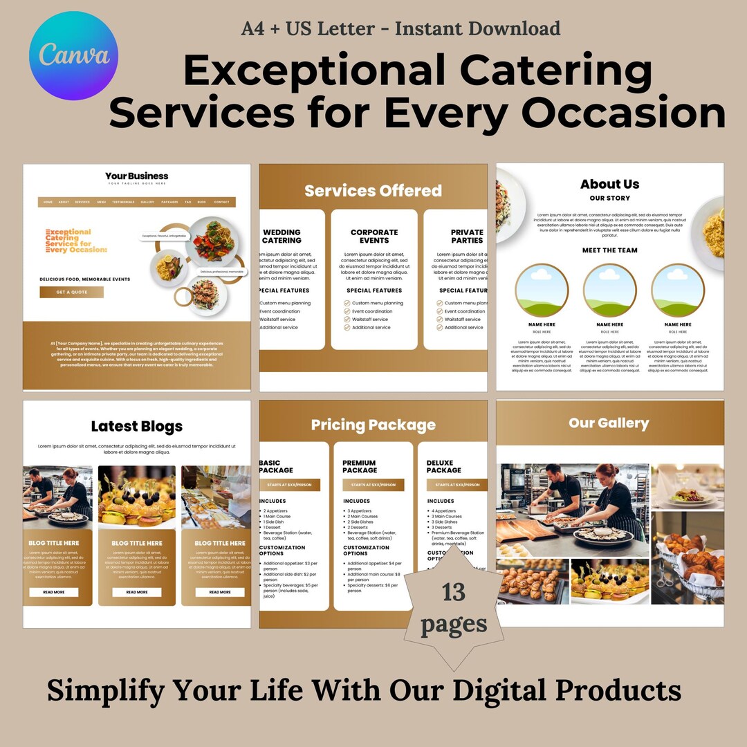 Catering Website Design, Exceptional Catering Services for Every ...