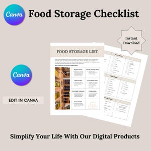 Food Storage Checklist Template, Can Storage Digital Checklist ...