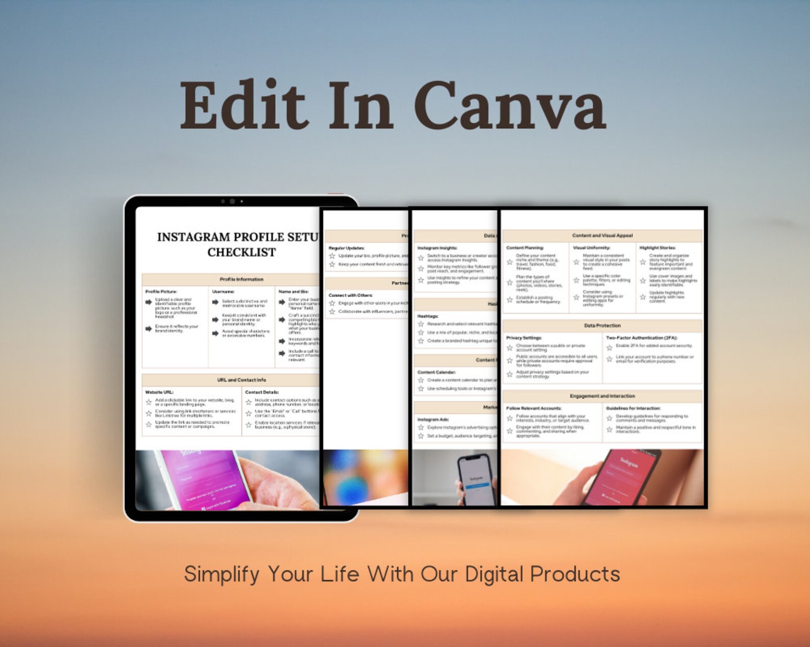 Instagram Checklist Template, Instagram Account Setup Checklist ...