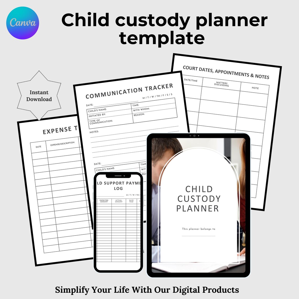 Child Custody Plan, Family Custody Agreement Template, Child Support ...