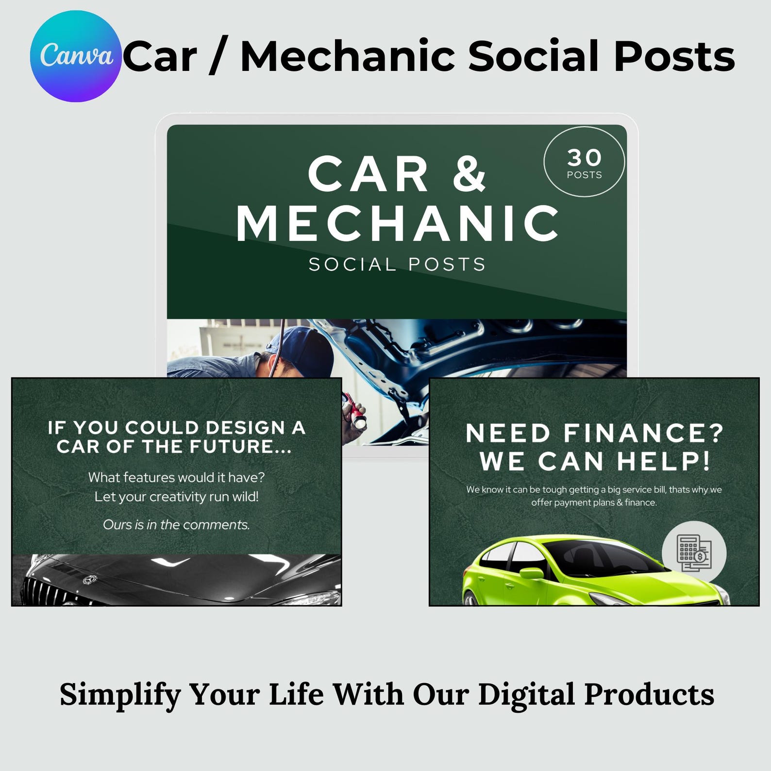 Car Social Media Posts, Auto Mechanic Template, Car Repair Instagram ...