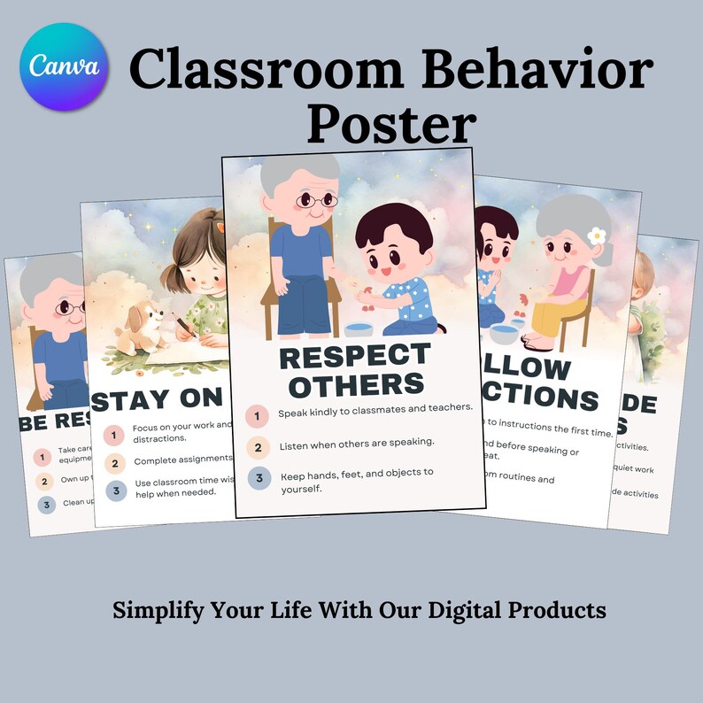 Classroom Behavior Chart, Behavior Management Rules, Educational Social ...