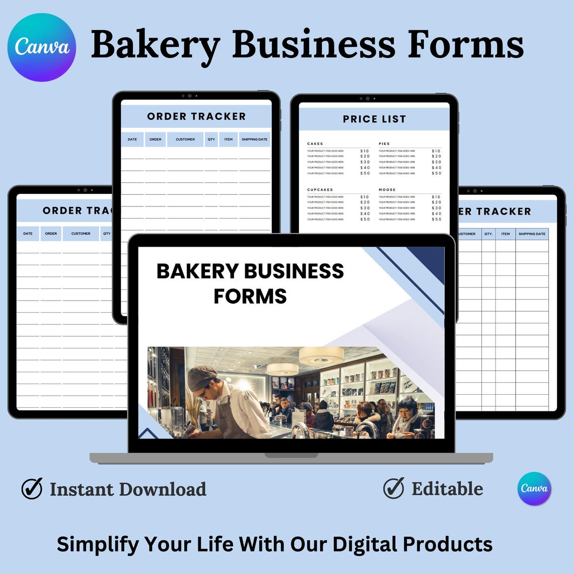 Bakery Business Forms, Bakery Order Forms, Custom Order Form Template ...