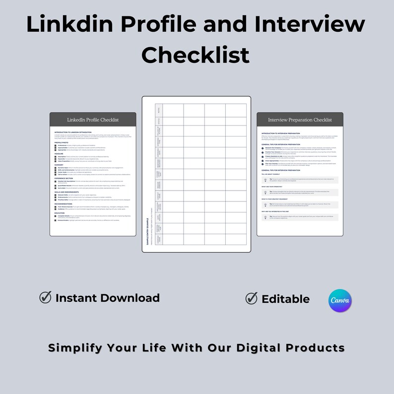 Linkedin Profile and Interview Preparation Checklist, Level up Career ...