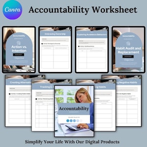 Accountability Worksheet, Responsibility Chart Worksheet, Avoidance ...