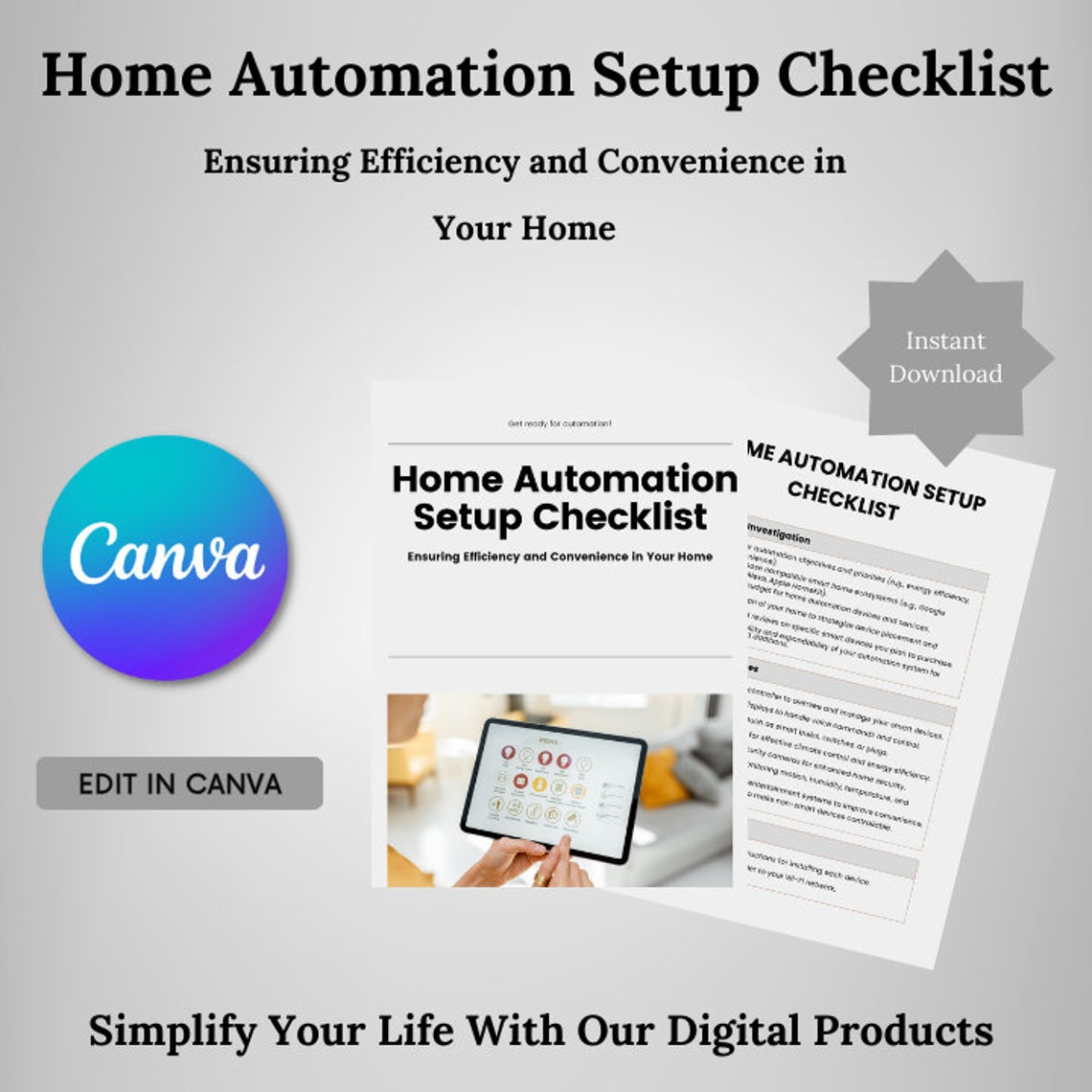 Home Automation Printable Checklist, Automation Setup Checklist, Modern ...