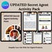 Kids Activity Pack, Updated Secret Agent Activity Pack, Detective Party ...