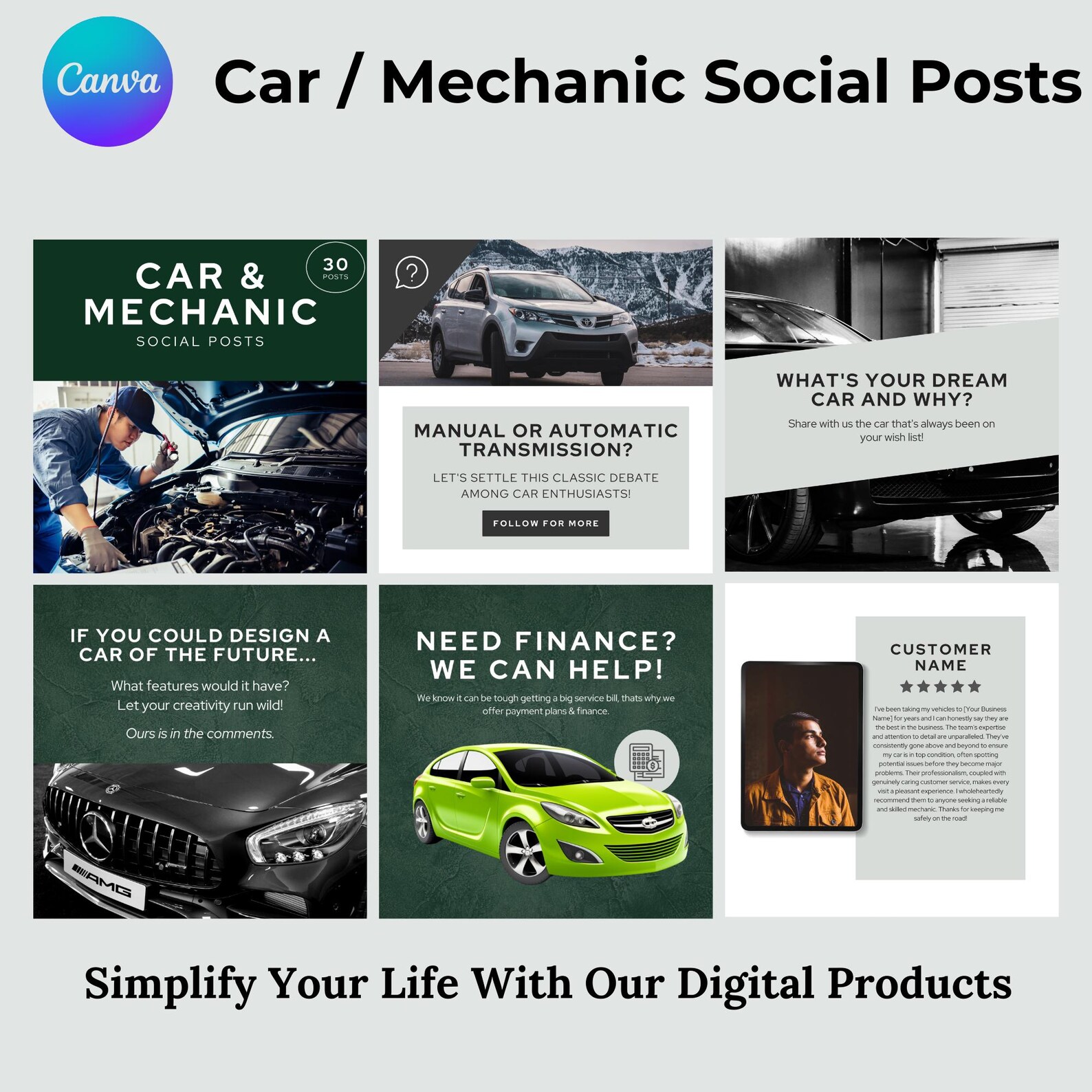 Car Social Media Posts, Auto Mechanic Template, Car Repair Instagram ...