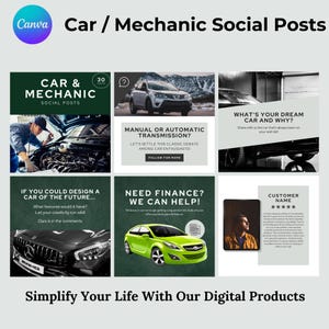 Car Social Media Posts, Auto Mechanic Template, Car Repair Instagram ...