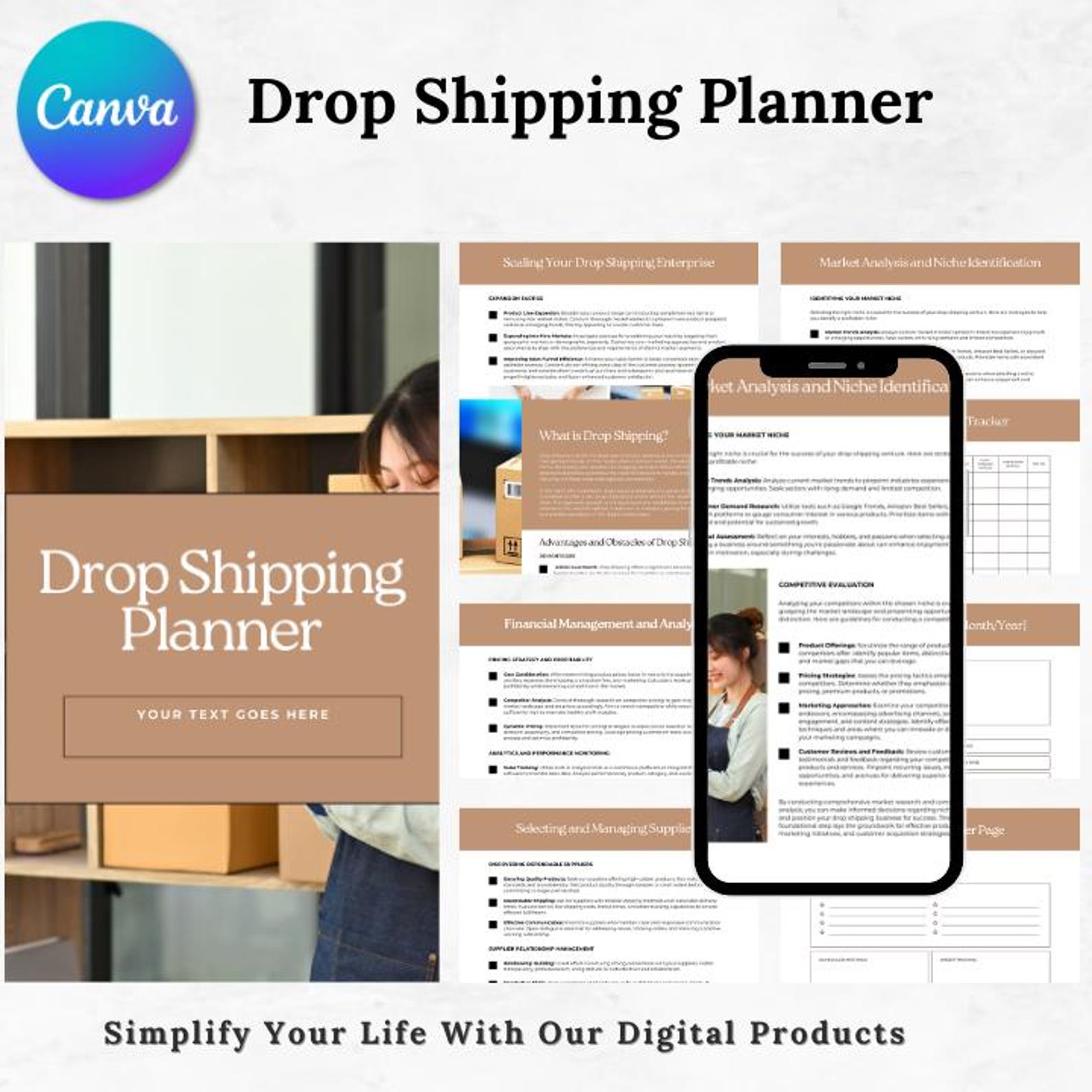 Dropshipping Guide, Dropshipping Digital Planner, Market Analysis ...