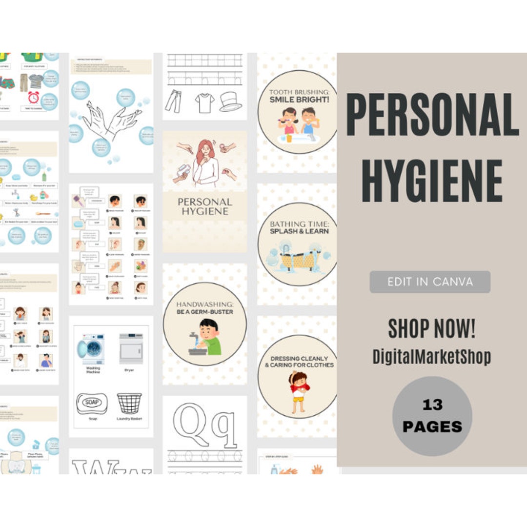 Personal Hygiene Checklist, Kids Routine Daily Checklist, Cleaning ...