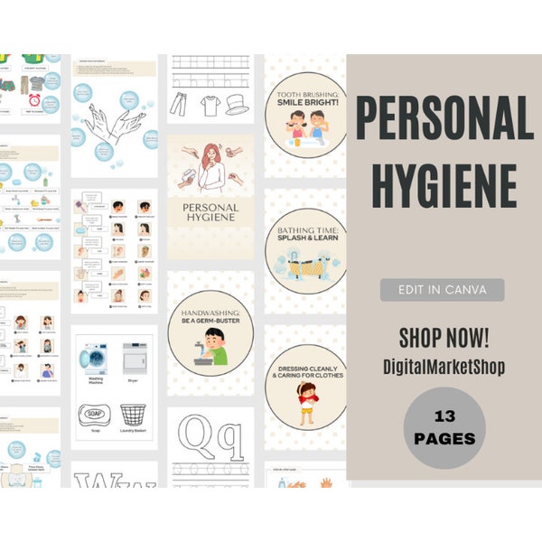 Kids Personal Hygiene Checklist - Etsy