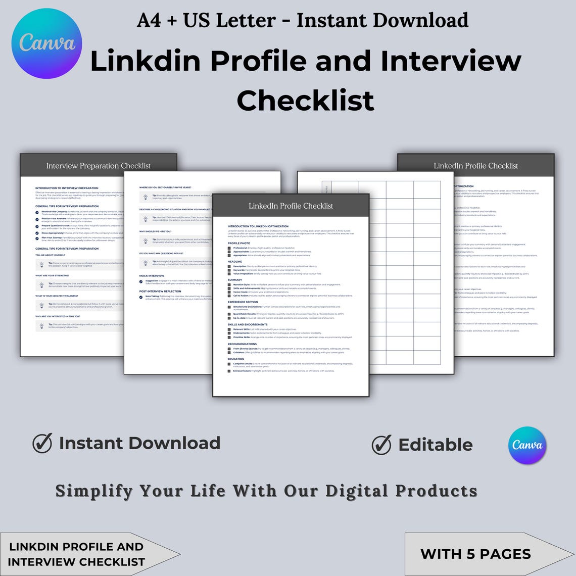 Linkedin Profile and Interview Preparation Checklist, Level up Career ...