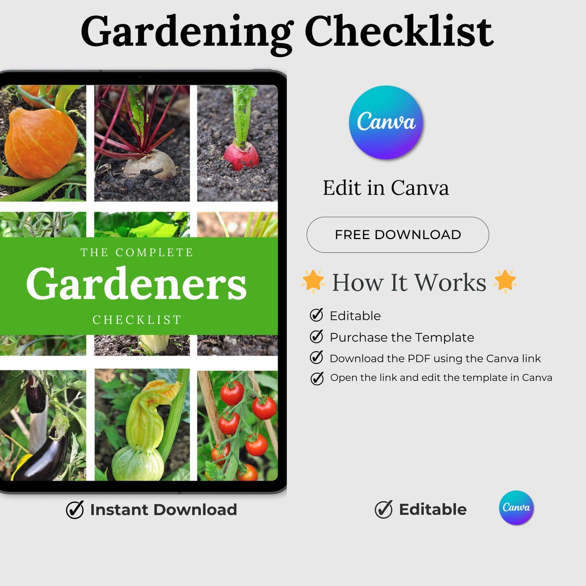 Gardening Planner, Digital Planting Guide, Gardening Tools, Home ...