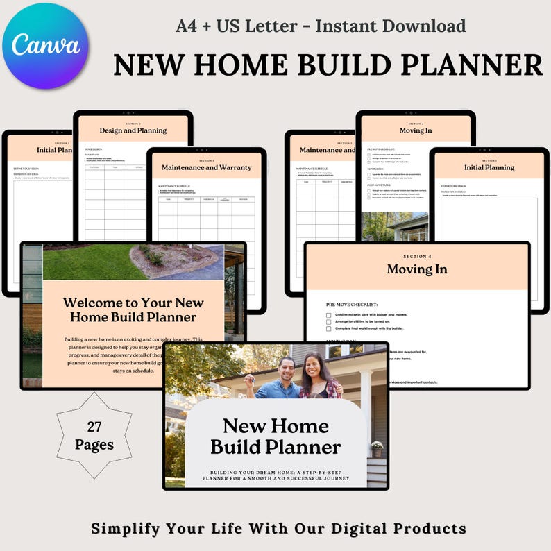 New Home Build Planner, Home Construction Plans, Building Project Organizer, Home Design Planner ...