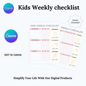 Weekly Checklist, Kids Activities Checklist, Homeschool Printable ...