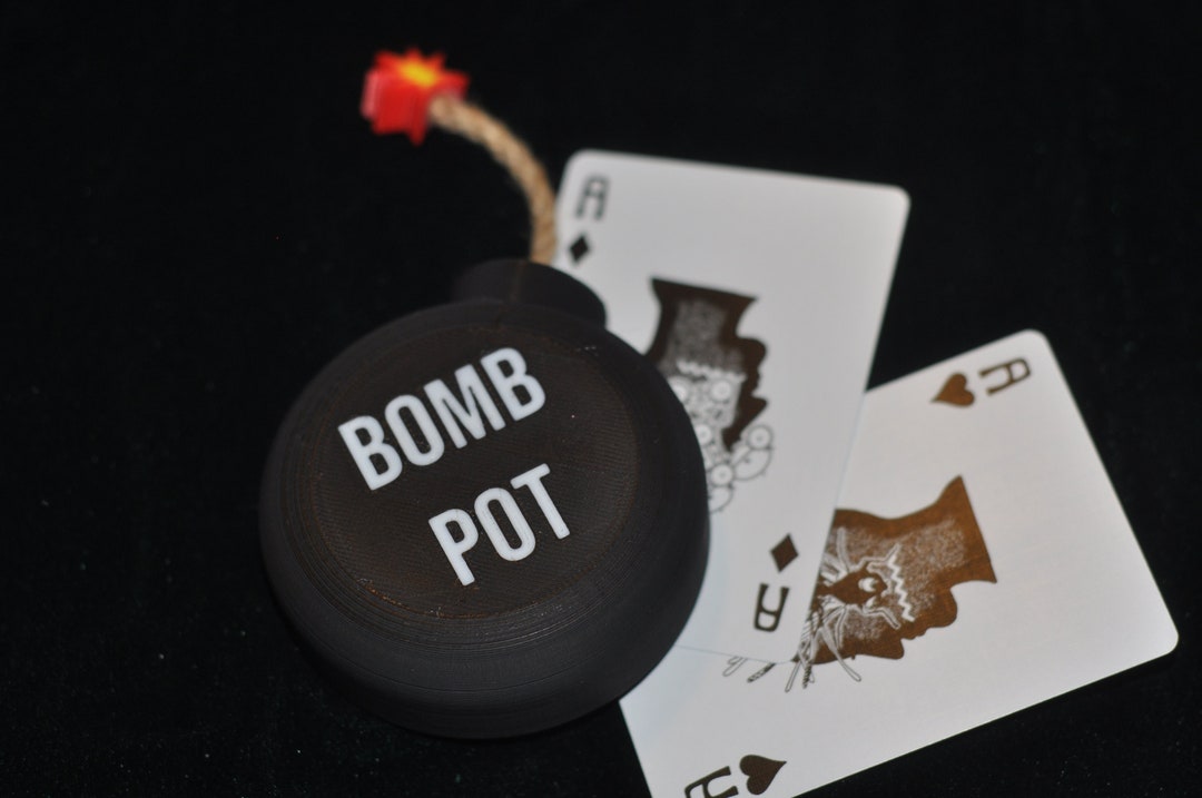 Poker Bomb Pot Button 3 Inch Diameter Weighted 4 Ounces Texas Hold'em ...