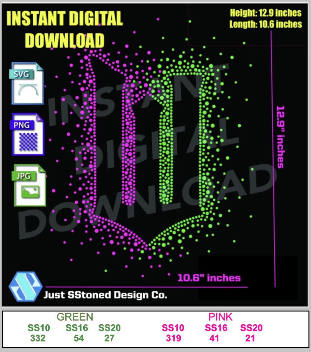 Wicked Rhinestone Letter W DIGITAL DOWNLOAD ONLY | Luxury Bling Gift ...