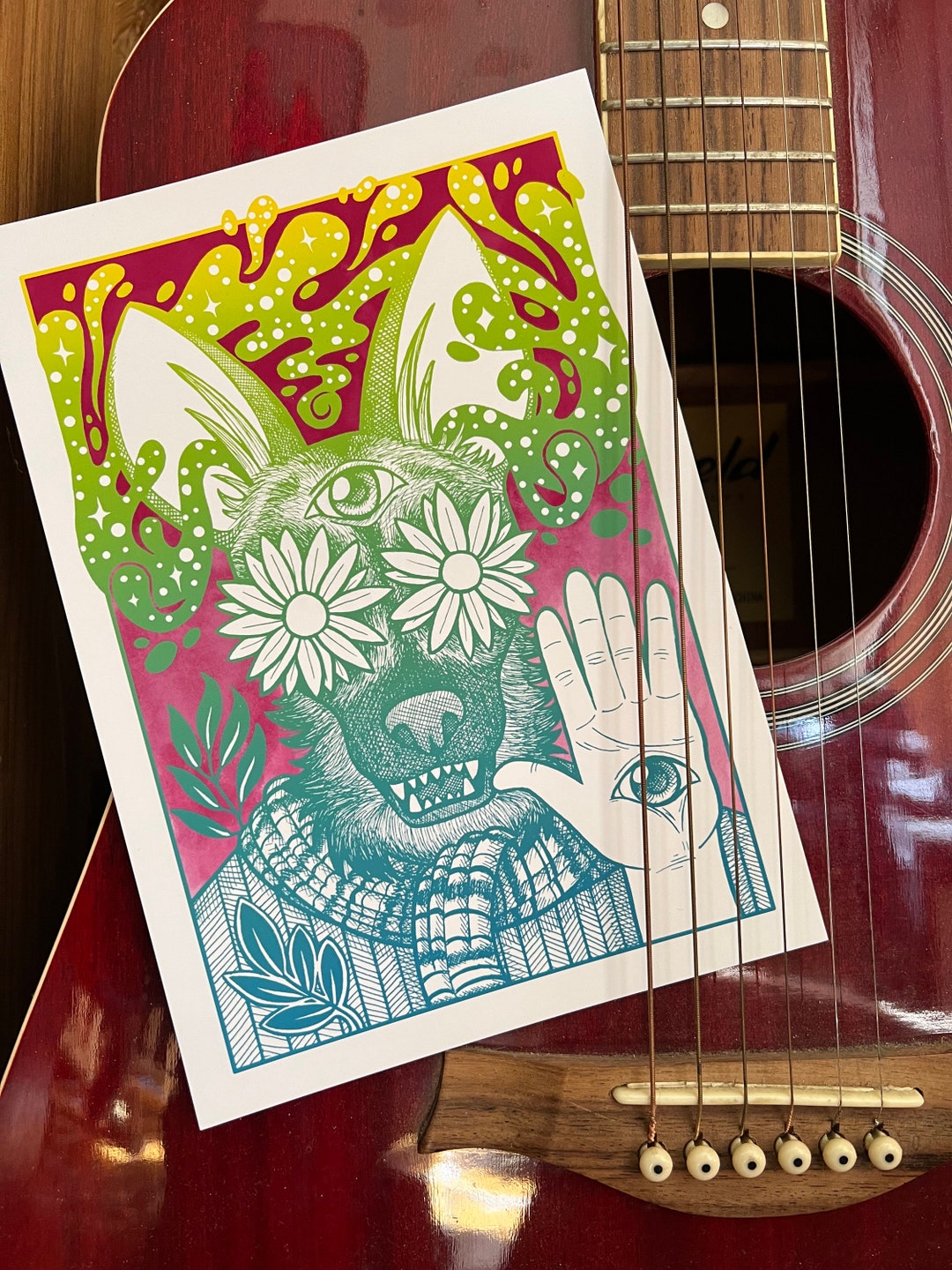 Mr. Lycaon Pictus | African Wild Dog | Psychedelic Art | Mixed Media ...