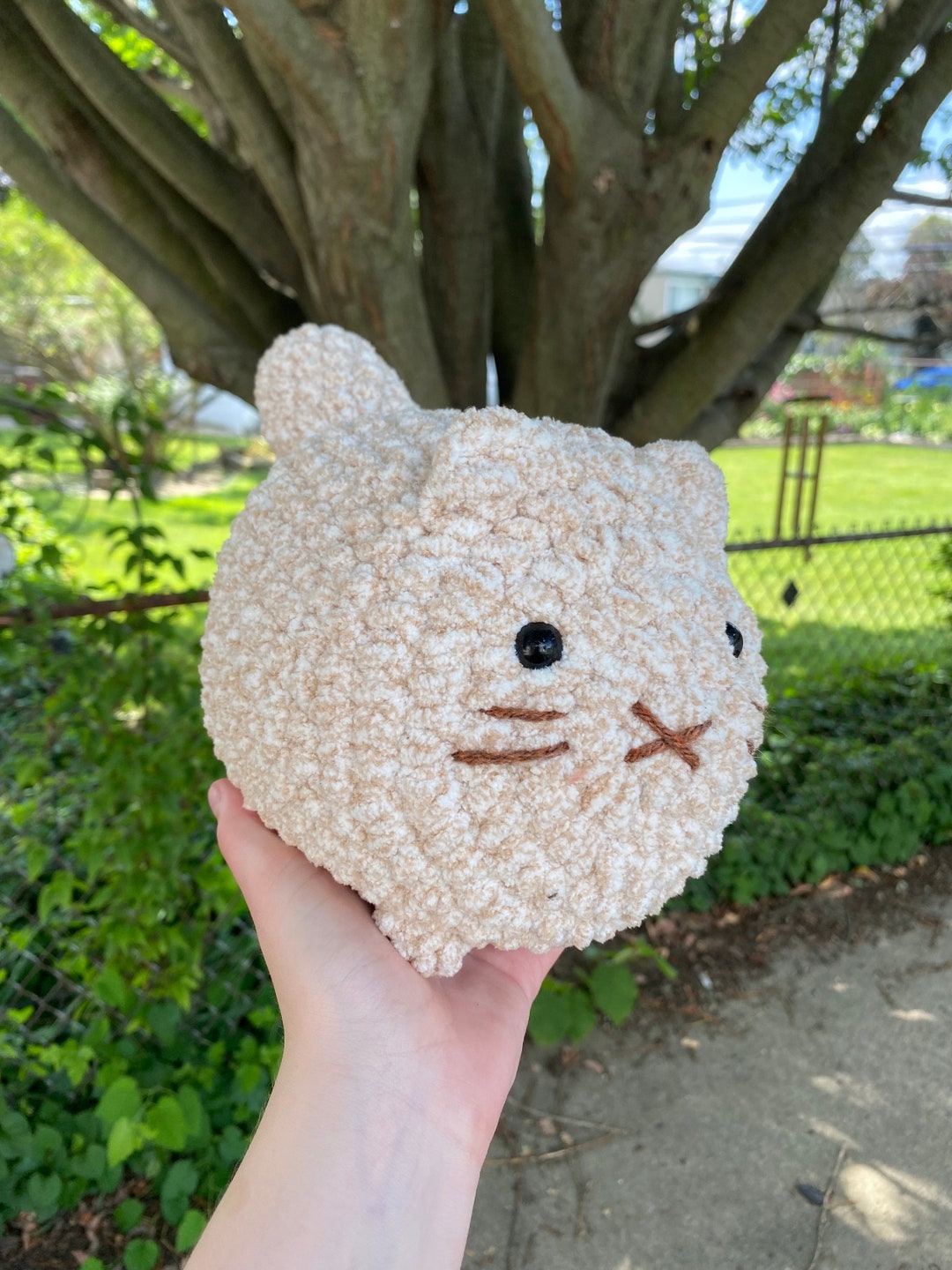 Loaf Cat Crochet Amigurumi Cream Tabby - Etsy