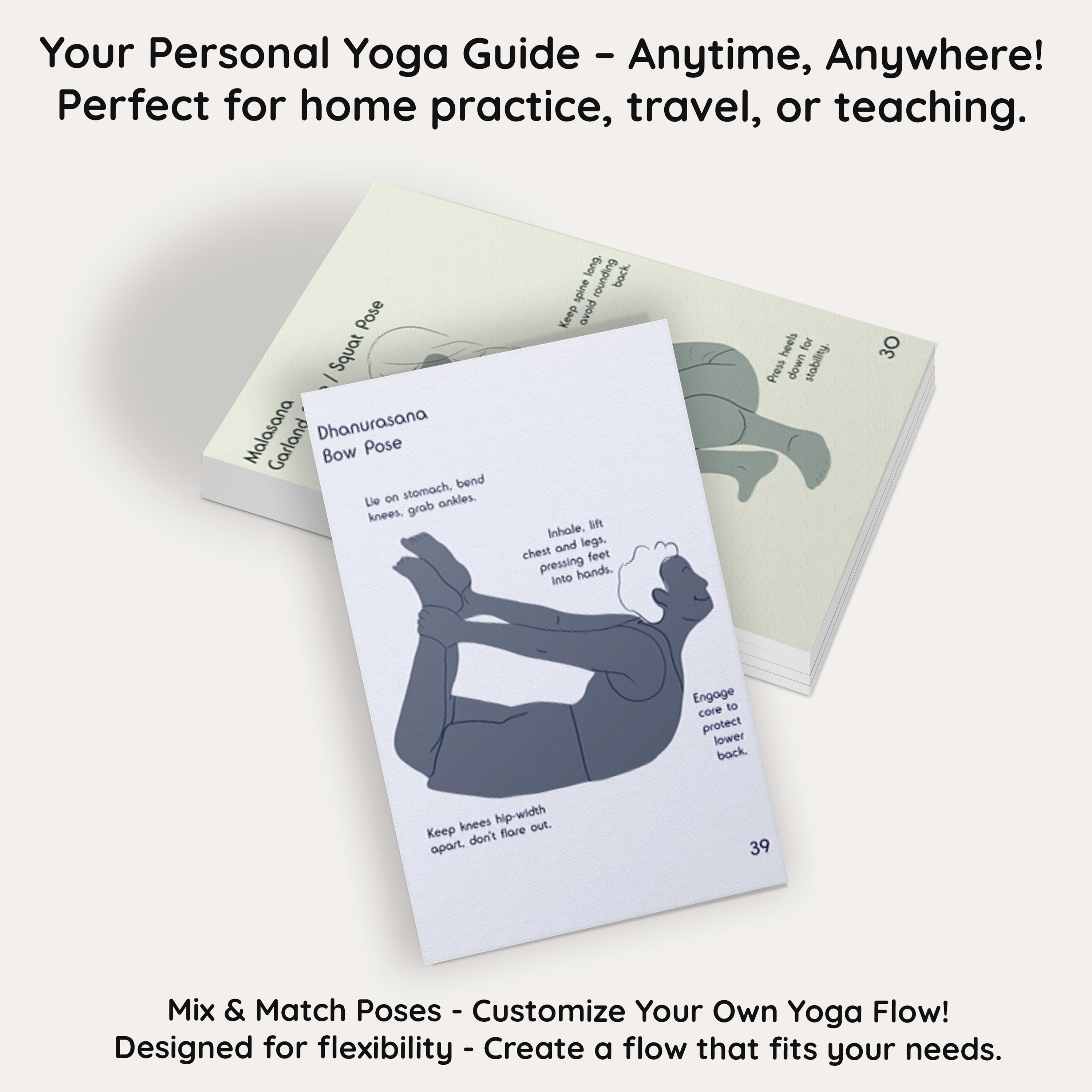 Yoga Pose Cards: Illustrated Flashcards for Beginners (digital Download ...