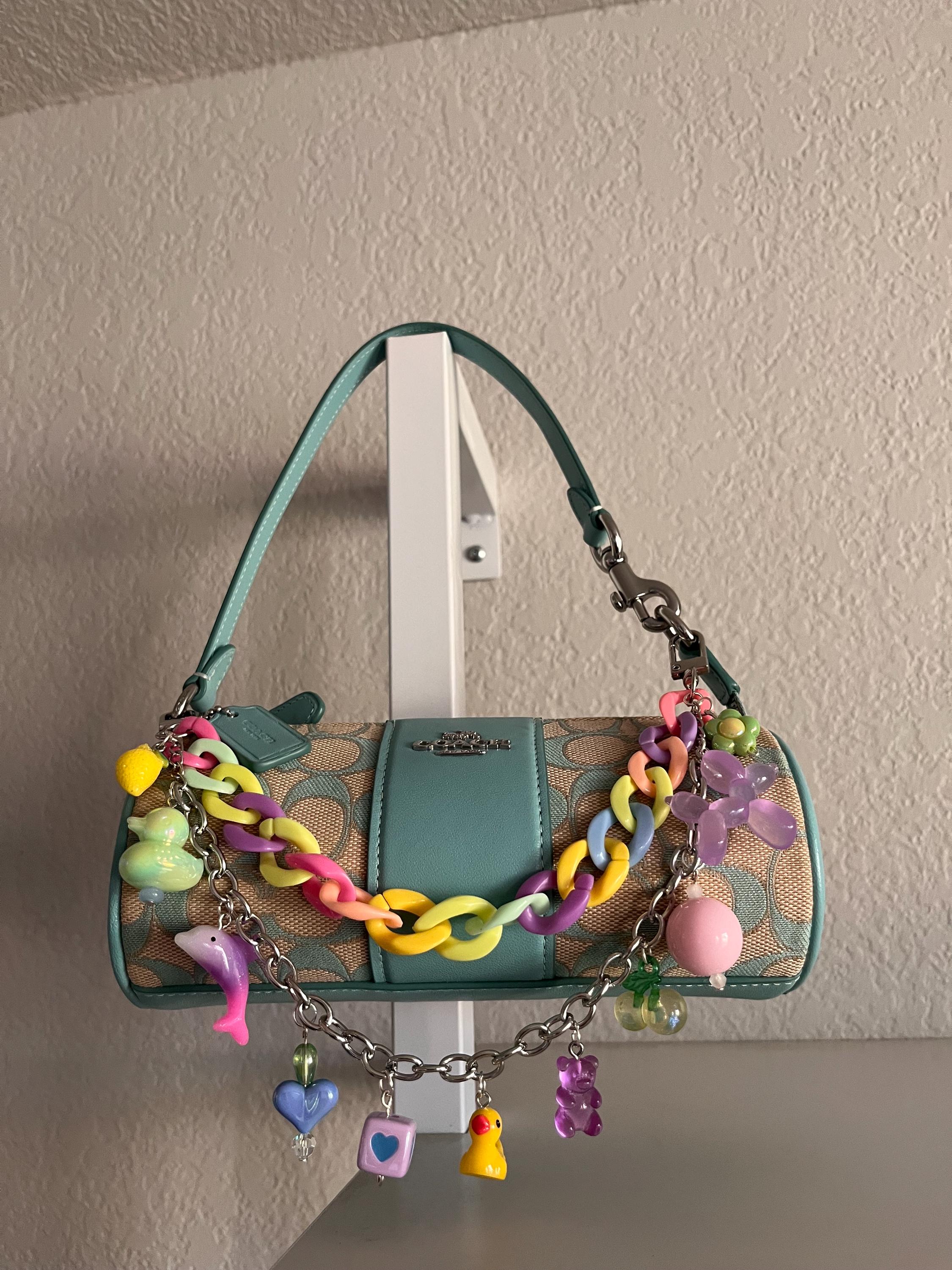 Rainbow Pastel Charm Keychain: Kawaii Bag Accessory With Balloon Dog - Etsy