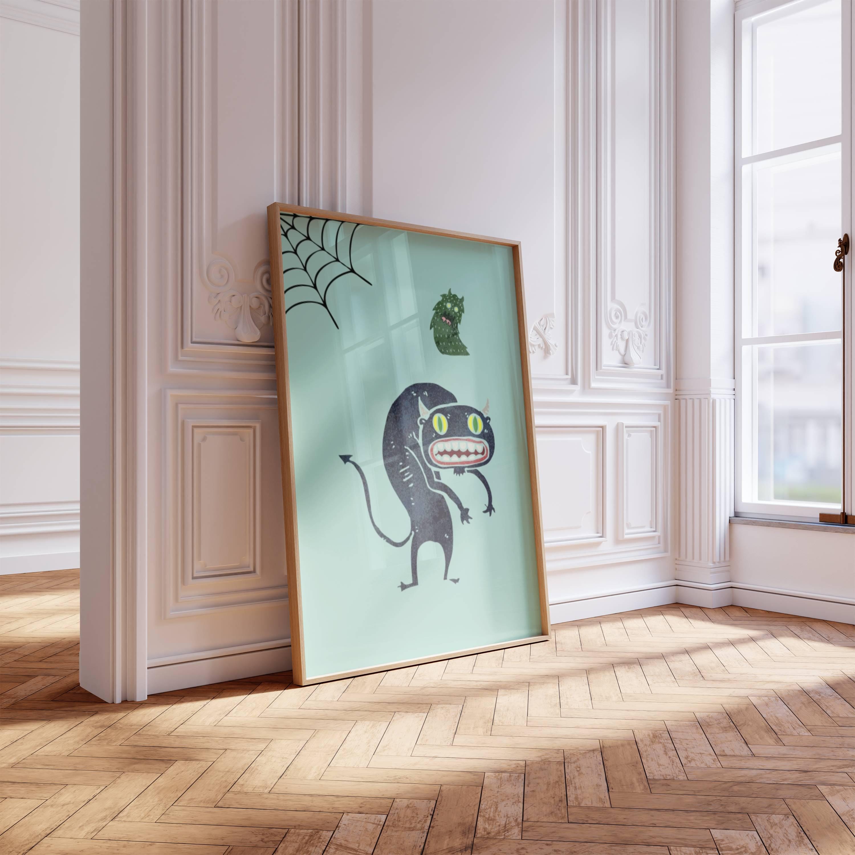 Kids Monster Wall Art Print, Trendy Wall Art, Kids Decor, Monster Wall ...