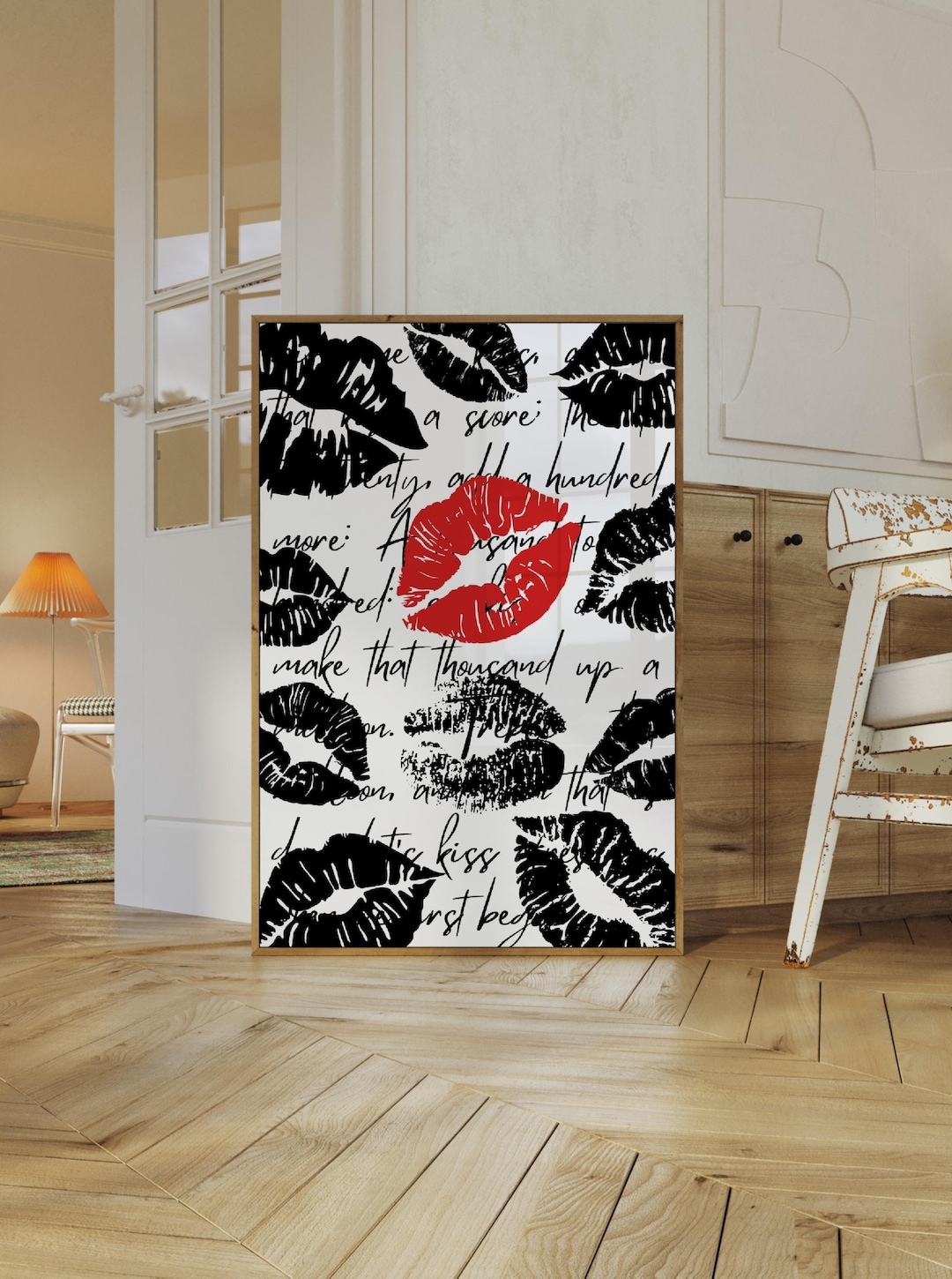 Multiple Lips Wall Art, Trendy Wall Print, Modern Poster Prints ...