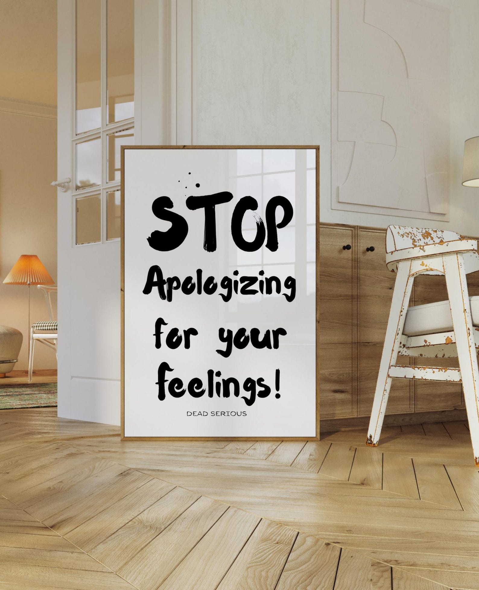 Stop Apologizing for Your Feelings Wall Print, Motivational Wall Art ...