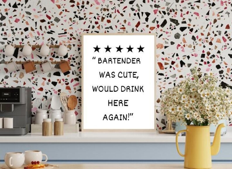 Cute Bartender Printable Poster, Bar Decor (digital Print) - Etsy