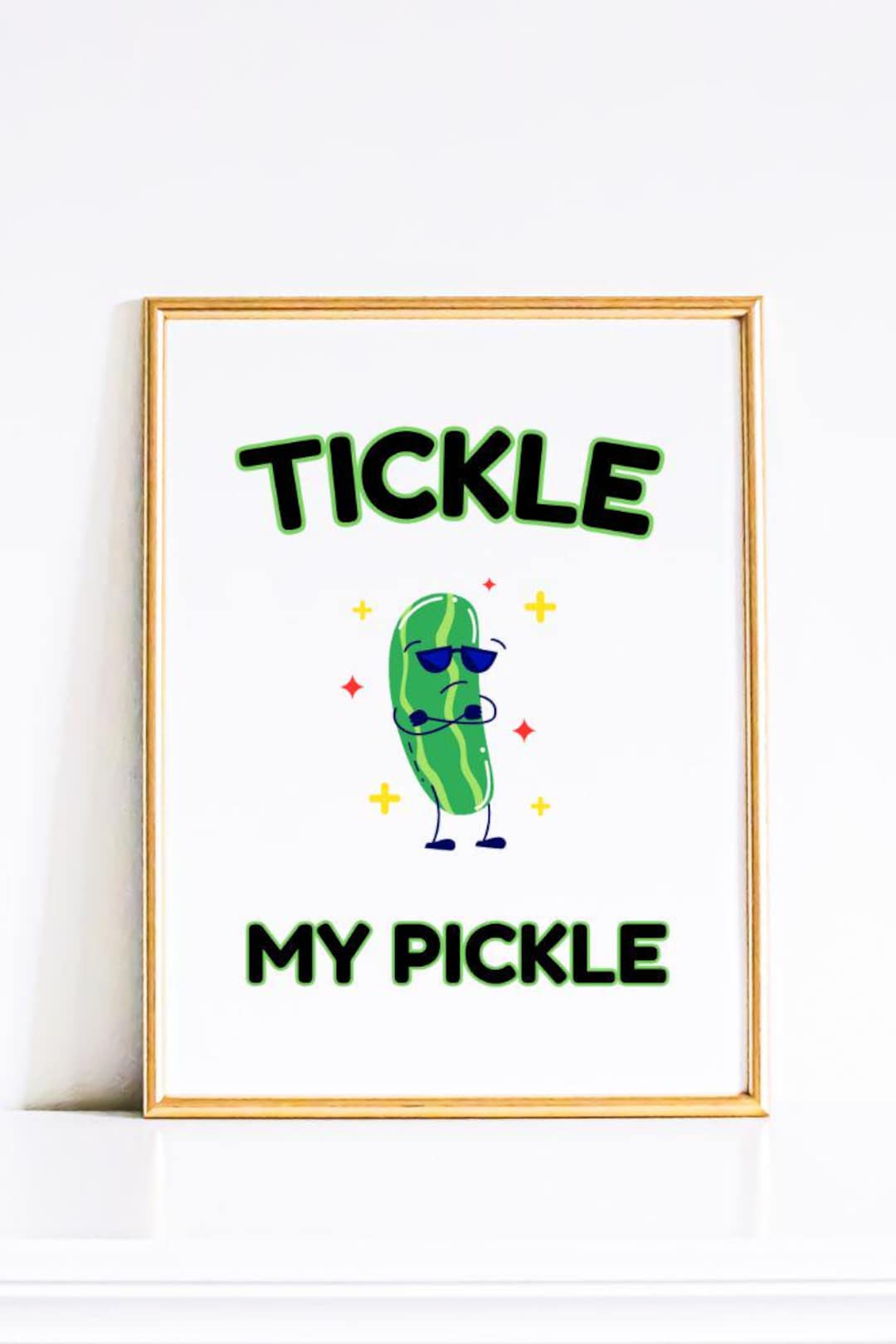 Tickle My Pickle, Funny Wall Art, Printable Wall Decor, Trendy Wall Art ...