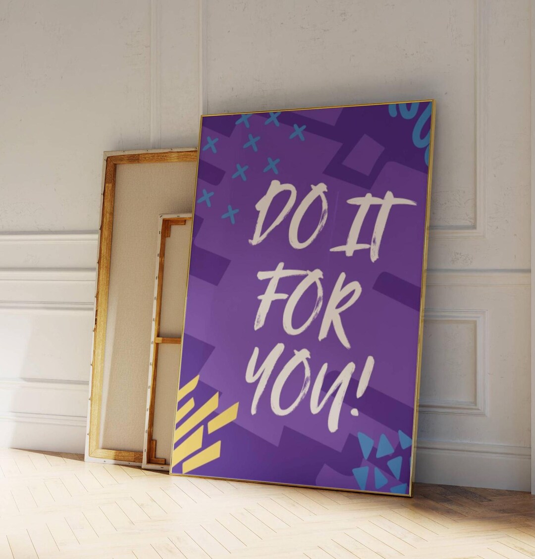 Do It for You Wall Print, Trendy Wall Art, Retro Motivational Poster ...