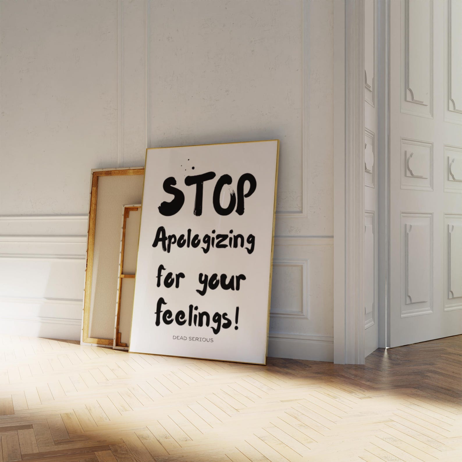 Stop Apologizing for Your Feelings Wall Print, Motivational Wall Art ...