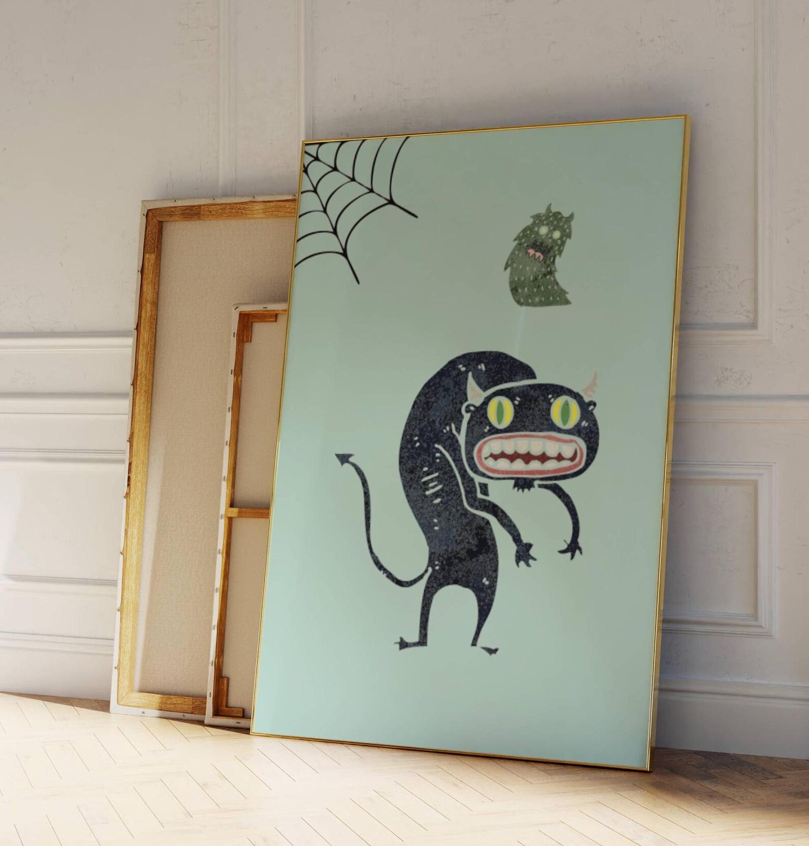 Kids Monster Wall Art Print, Trendy Wall Art, Kids Decor, Monster Wall ...
