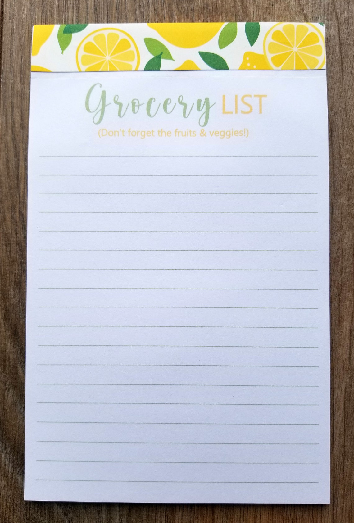 Grocery List Note Pad | Etsy