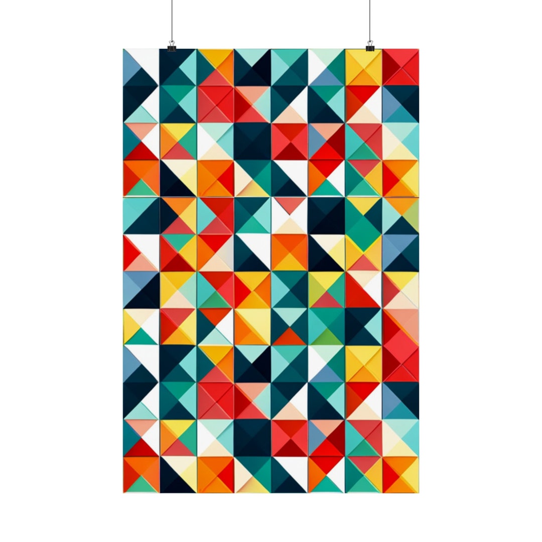 Geometric Matte Vertical Posters - Etsy