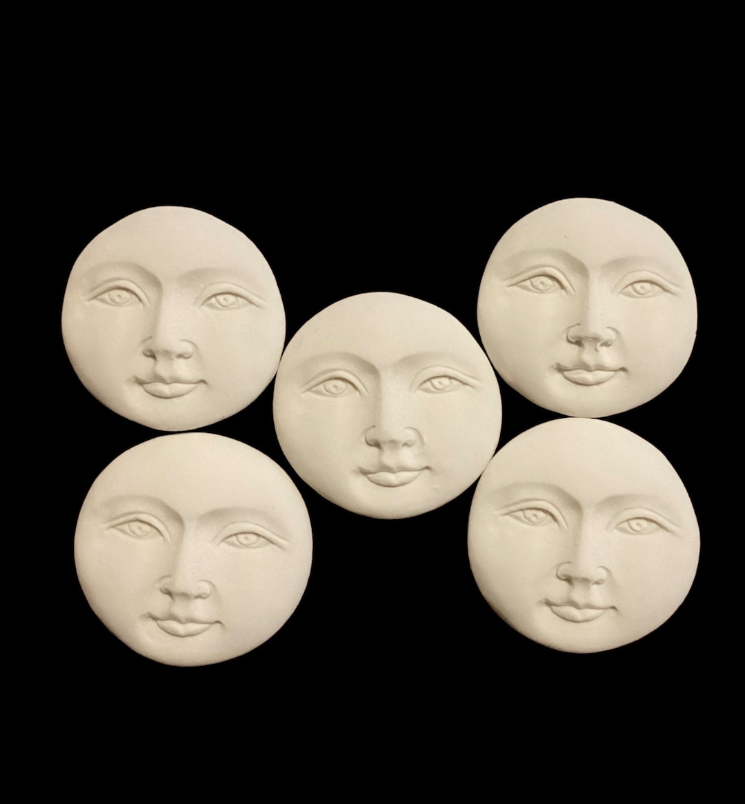 5- 30 Mm Female Clay Faces - Etsy