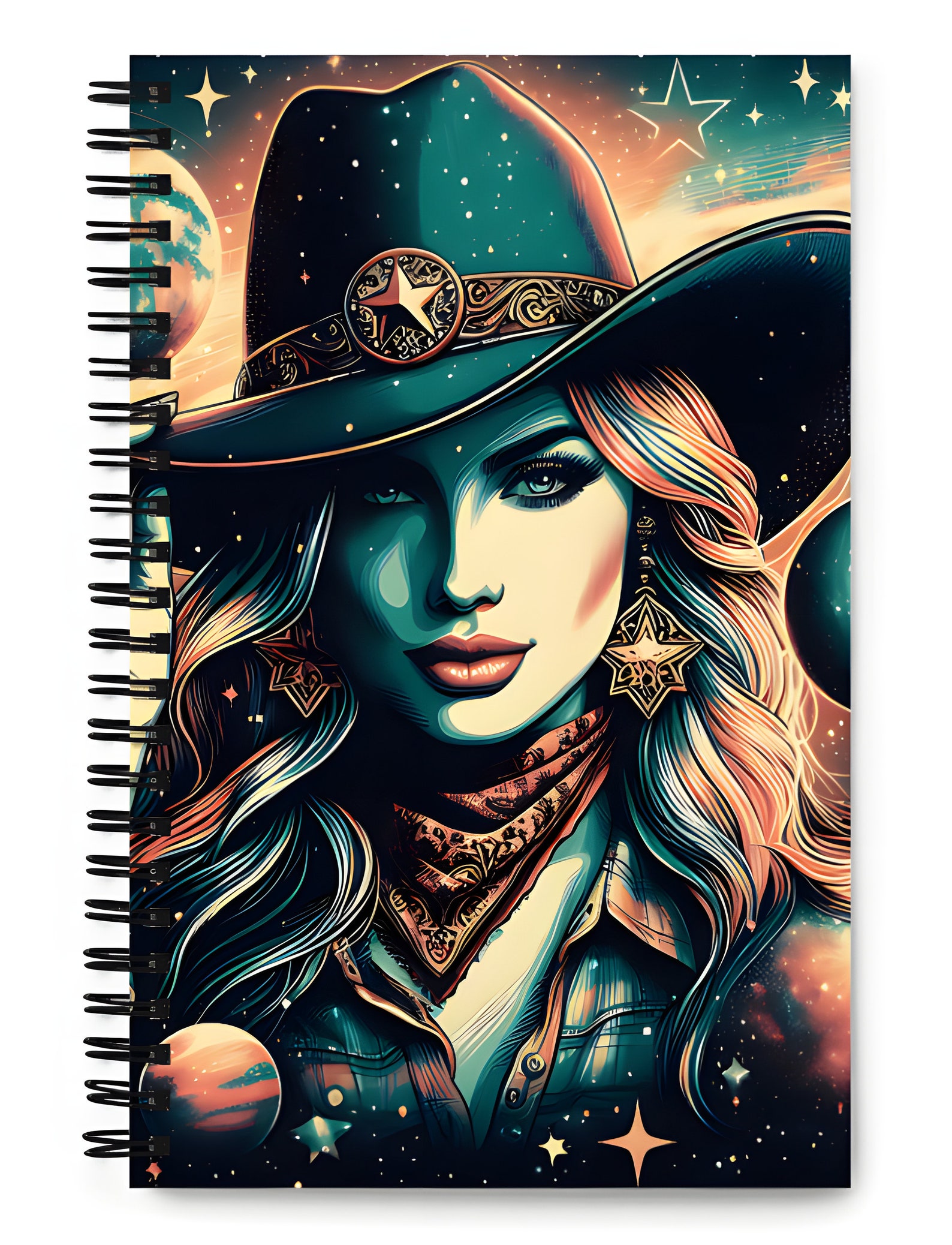 Cosmic Cowgirl Art Print: Retro 70s Style (digital Download) - Etsy