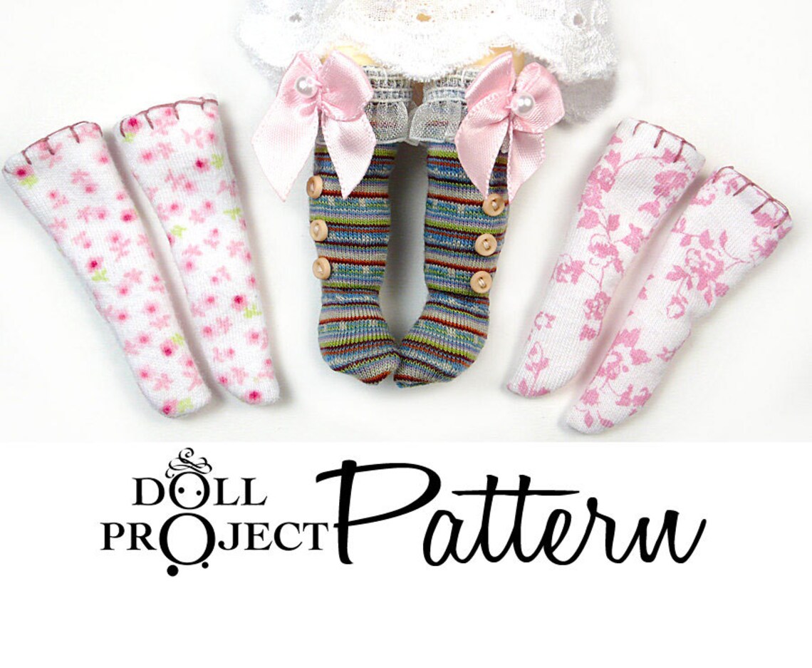 NEW Doll Socks Patterns PDF Tutorial : How to Sew Socks for | Etsy