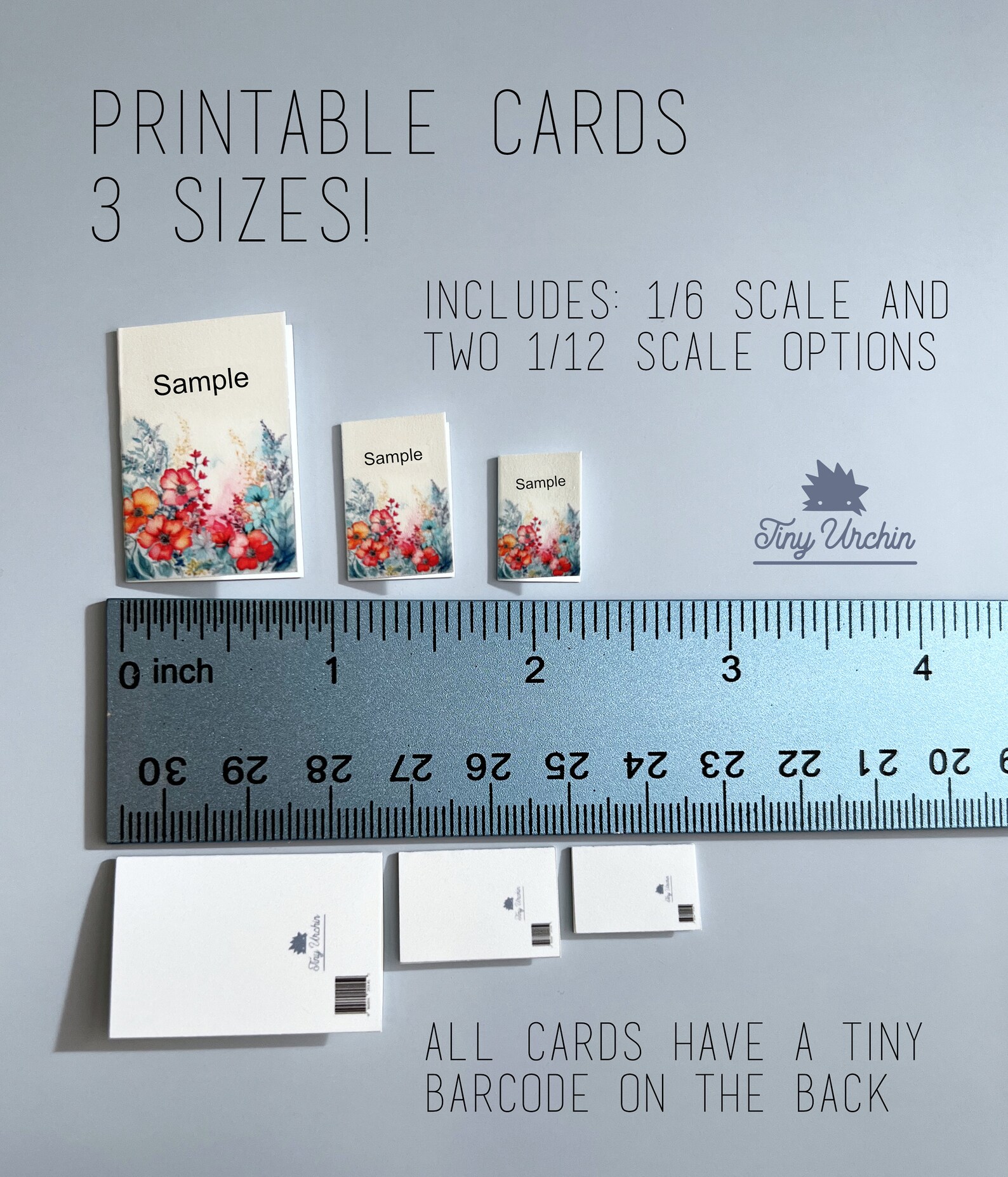 Miniature Birthday Cards - Tiny Happy Birthday Notecards - 1/12 and 1/6 ...