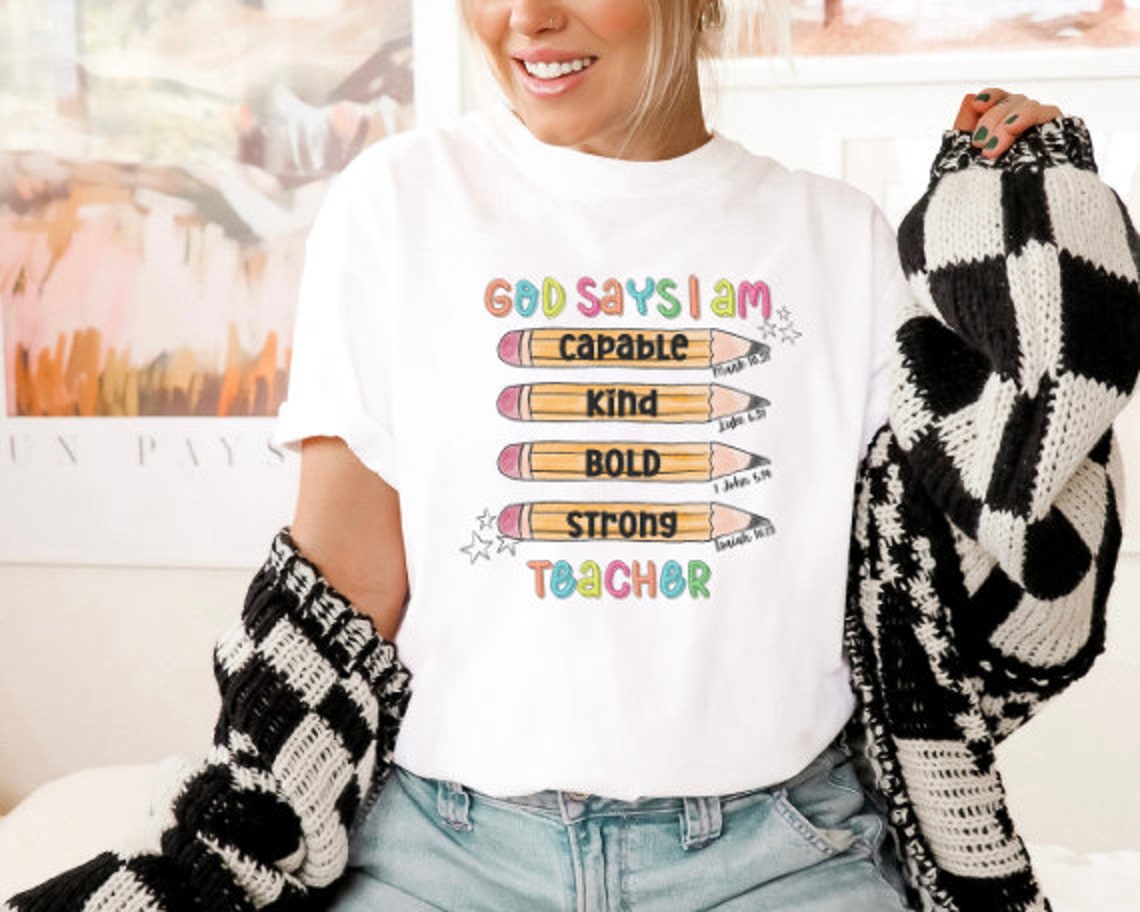 God Says I Am Png, Teacher PNG, Png for Teacher, Teacher Appreciation ...
