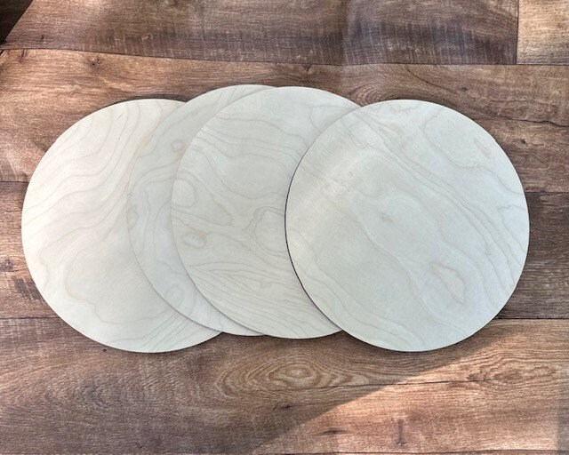 Wood Rounds Laser Cut From 1/2 Birch Plywood. These 15-inch Rounds Are ...