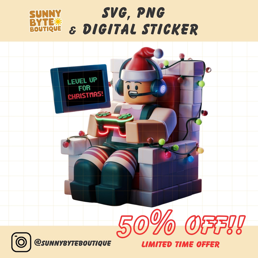 Roblox Gamer, Roblox Christmas, Roblox PNG, Roblox Invitation Design ...