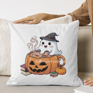 Witch Ghost Png, Kawaii Ghost, Ghost Witch PNG, Pumpkin SVG, Cute ...