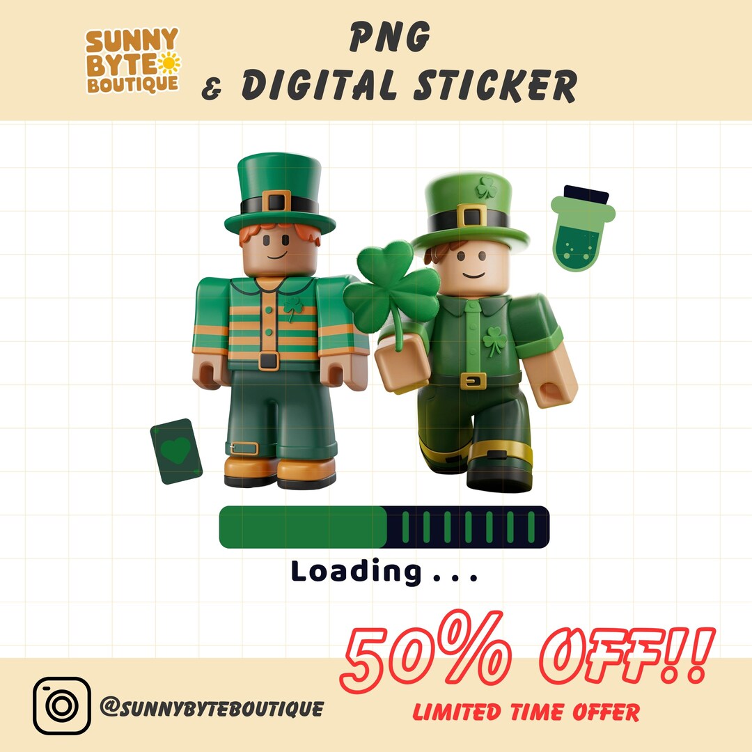 Roblox, Roblox PNG, Roblox Gamer, Roblox Shamrock, Roblox St Patrick's ...