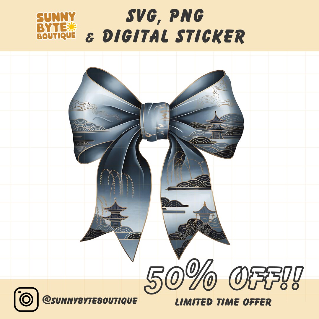 Chinoiserie Bow, Chinoiserie Print, Traditional Japanese Art, Ribbow ...